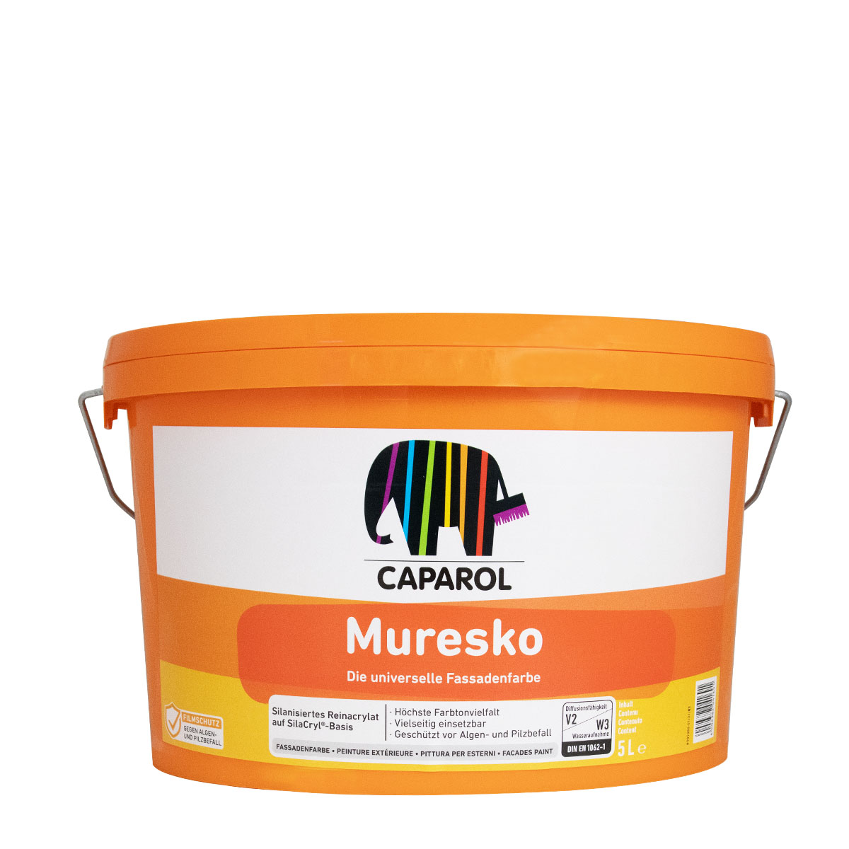 Caparol-Muresko-SilaCryl-Fassadenfarbe-5L-weiss--Reinacrylat-Fassadenfarbe