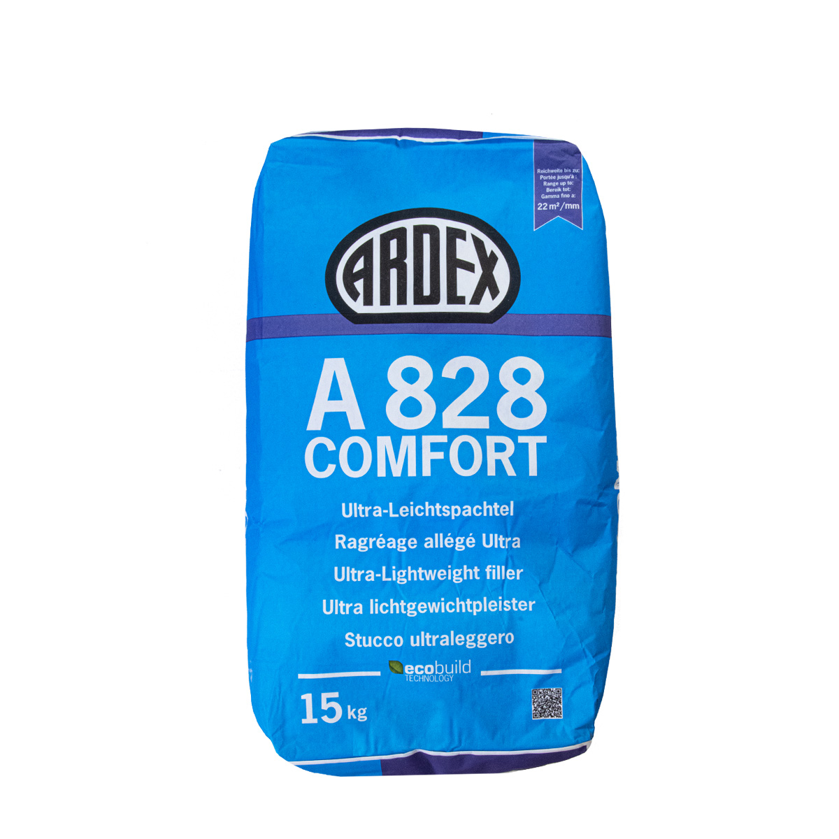 Sortiment-Spachtelmasse---Trockenbau-Ardex-A-828-Comfort-Ultraleichtspachtel-15kg--Flaechenspachtel